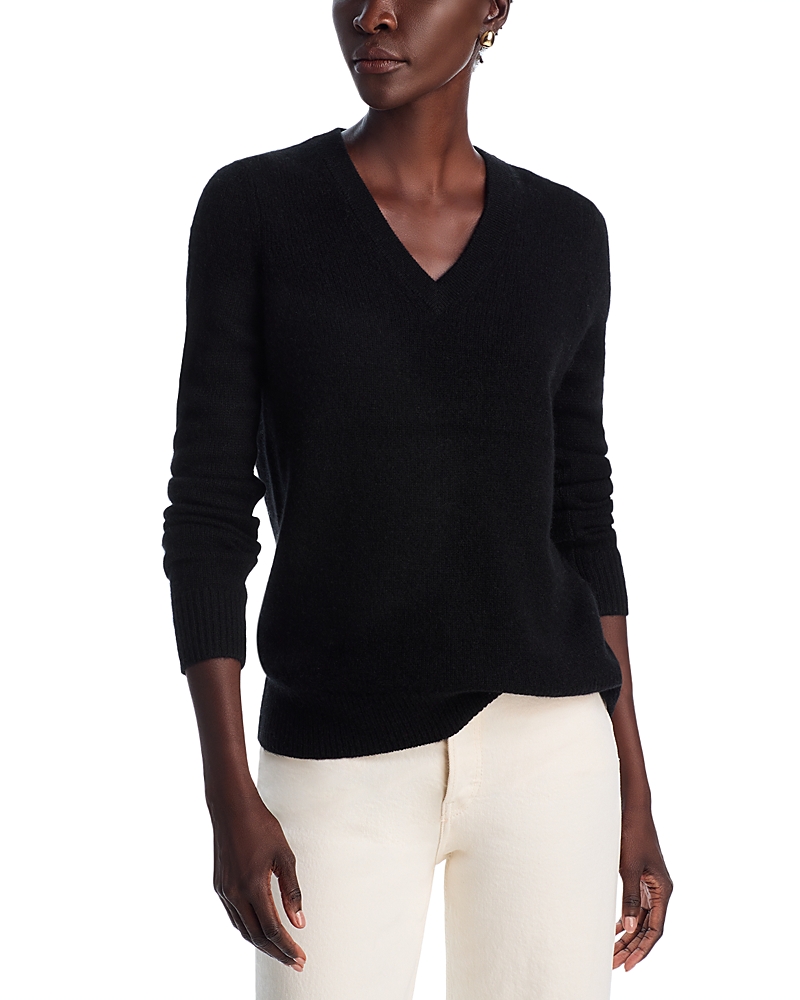 Bloomingdale'S C V-Neck Cashmere Sweater Exclusive In Dark Grey