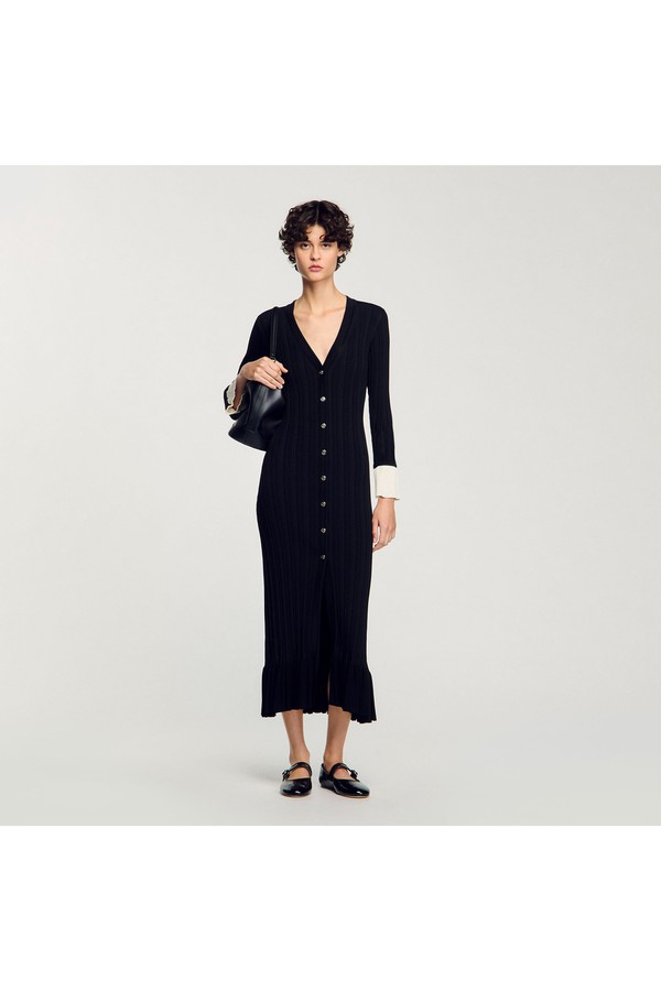 Sandro knit midi dress - Navy Blue