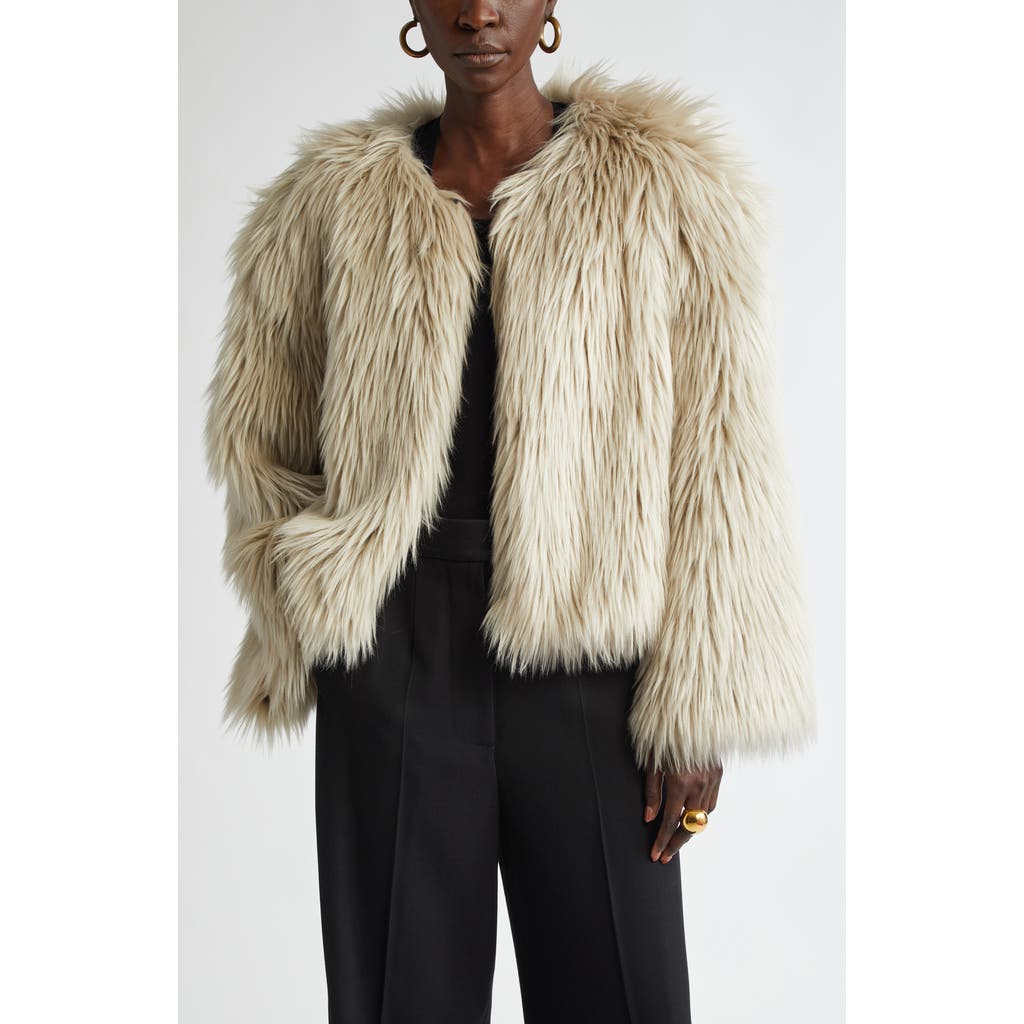 ST. JOHN St. John Collection Faux Fur Cropped Jacket