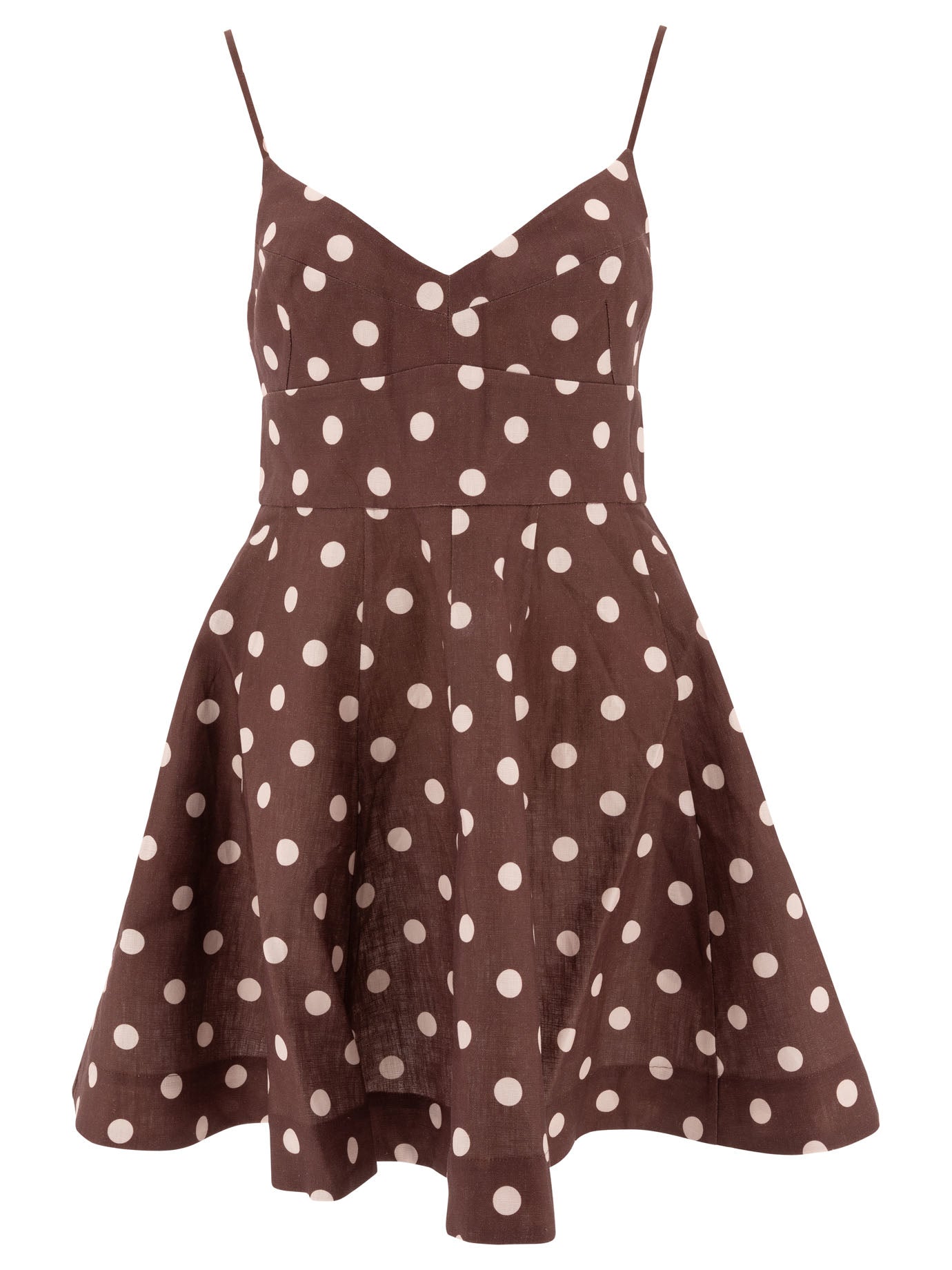 princess polly baby blue dress Zimmermann Acacia Polka-Dot Mini Dress In Brown - 40% Off