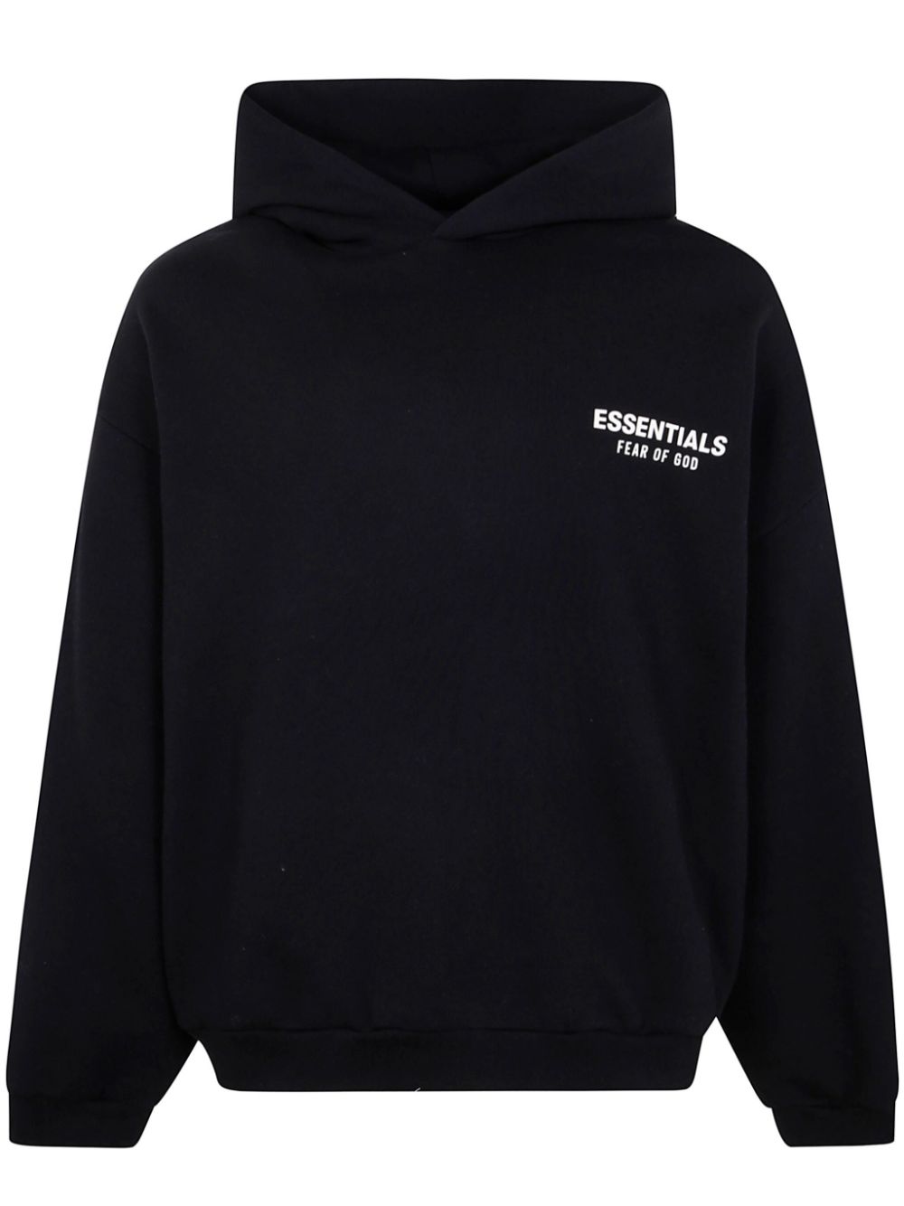 Fear Of God Logo-Print Hoodie - Black | Editorialist