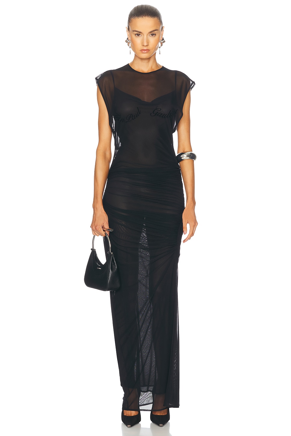 JEAN PAUL GAULTIER Jean Paul Gaultier Velvet Flock Long Dress