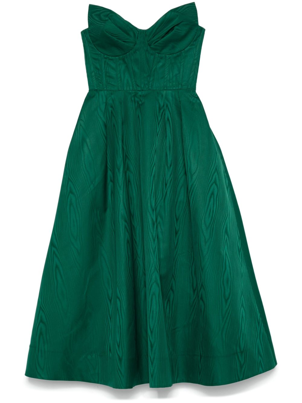 green & white dress Ethereal Vintage 1950's White and Green Chiffon Garden Gown –  sacredgardenvintage main image 1