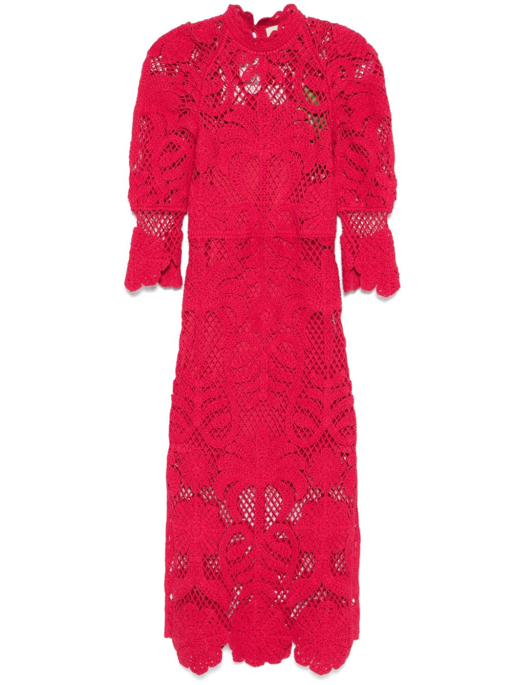 sheer knit long sleeve dress Rosalynn Semi-Sheer Tencel-Blend Knit Dress main image 0
