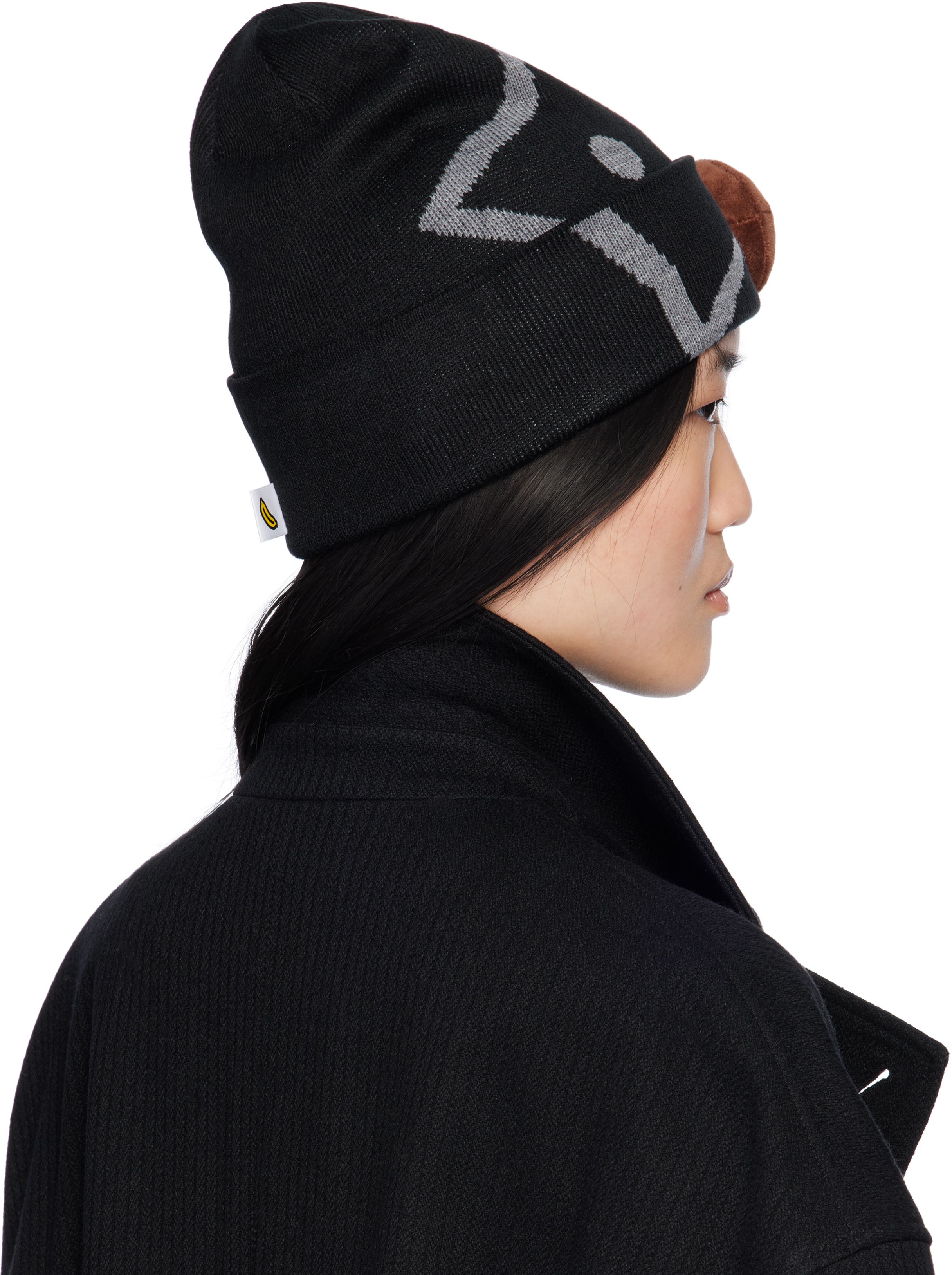 A Bathing Ape Black Baby Milo Beanie - Bkx | Editorialist