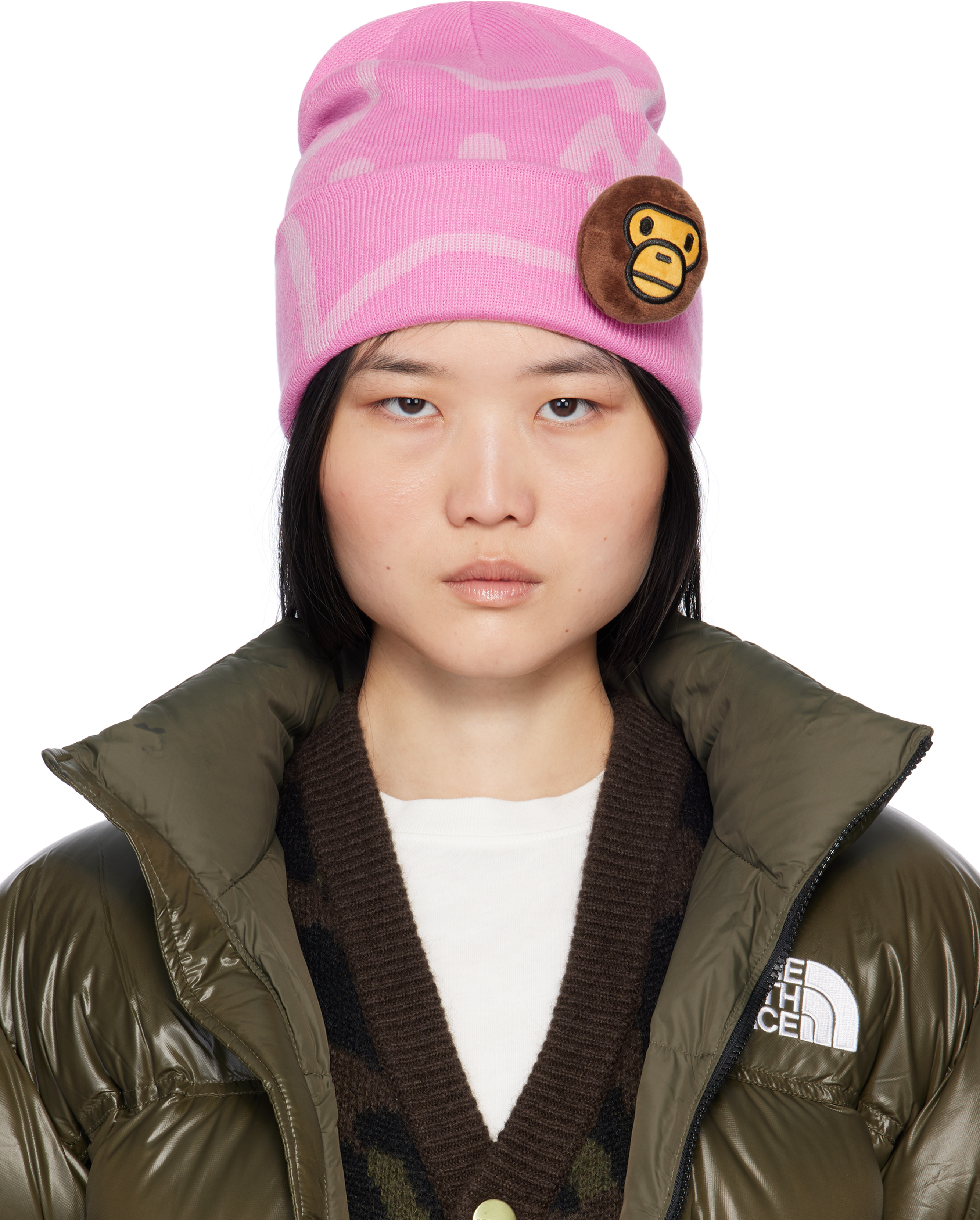 A Bathing Ape Pink Baby Milo Beanie - Pkl | Editorialist