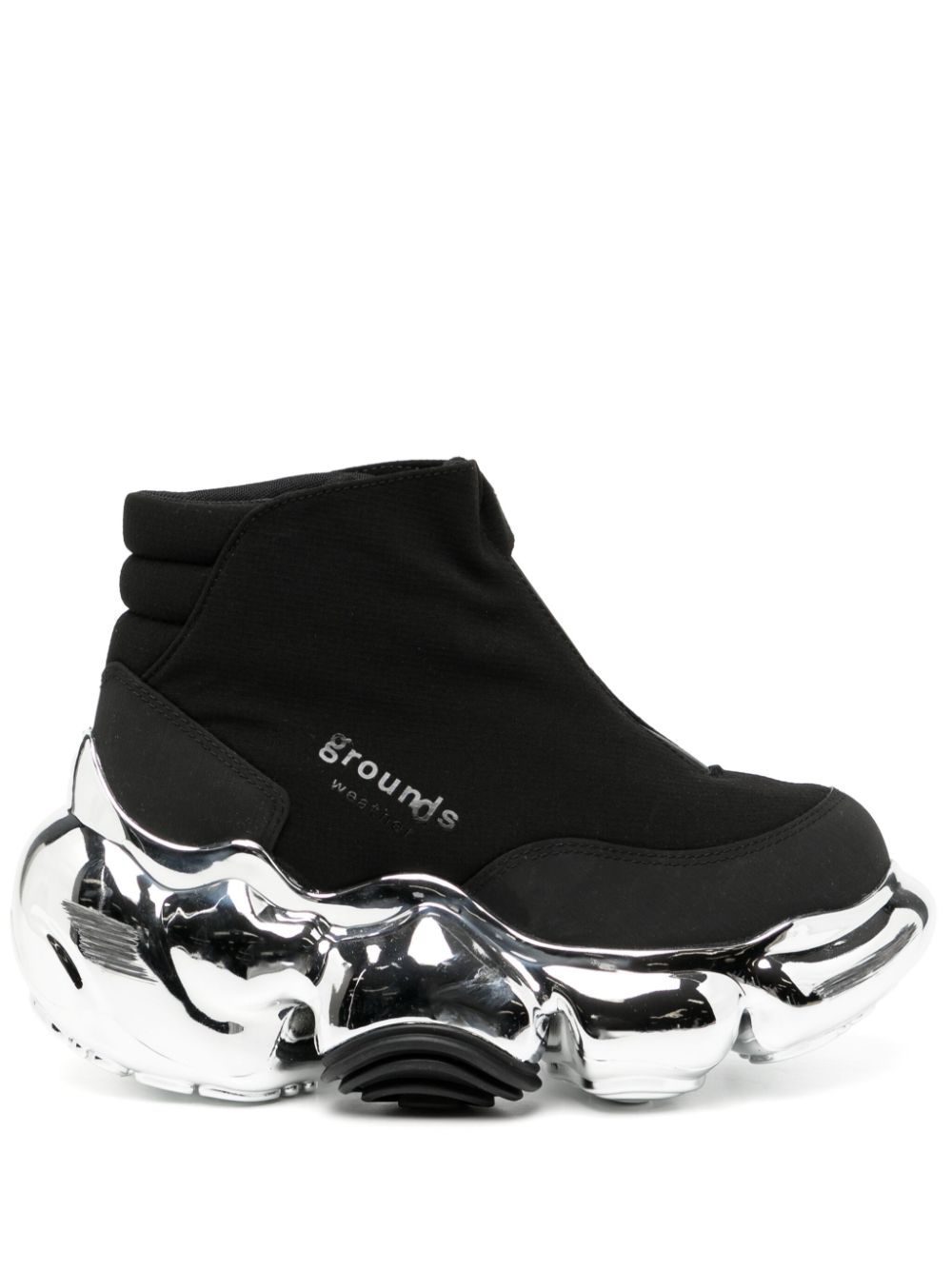 【Grounds】Moopie Weather Chrome(39/25cm) Grounds Moopie Weather Chrome Sneakers In Black | Editorialist