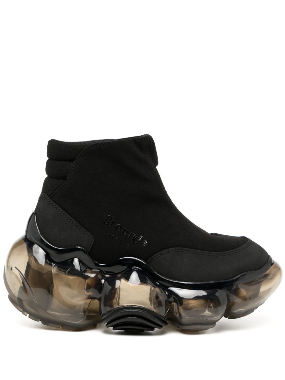 Grounds Moopie Weather Chrome Sneakers In Black | Editorialist