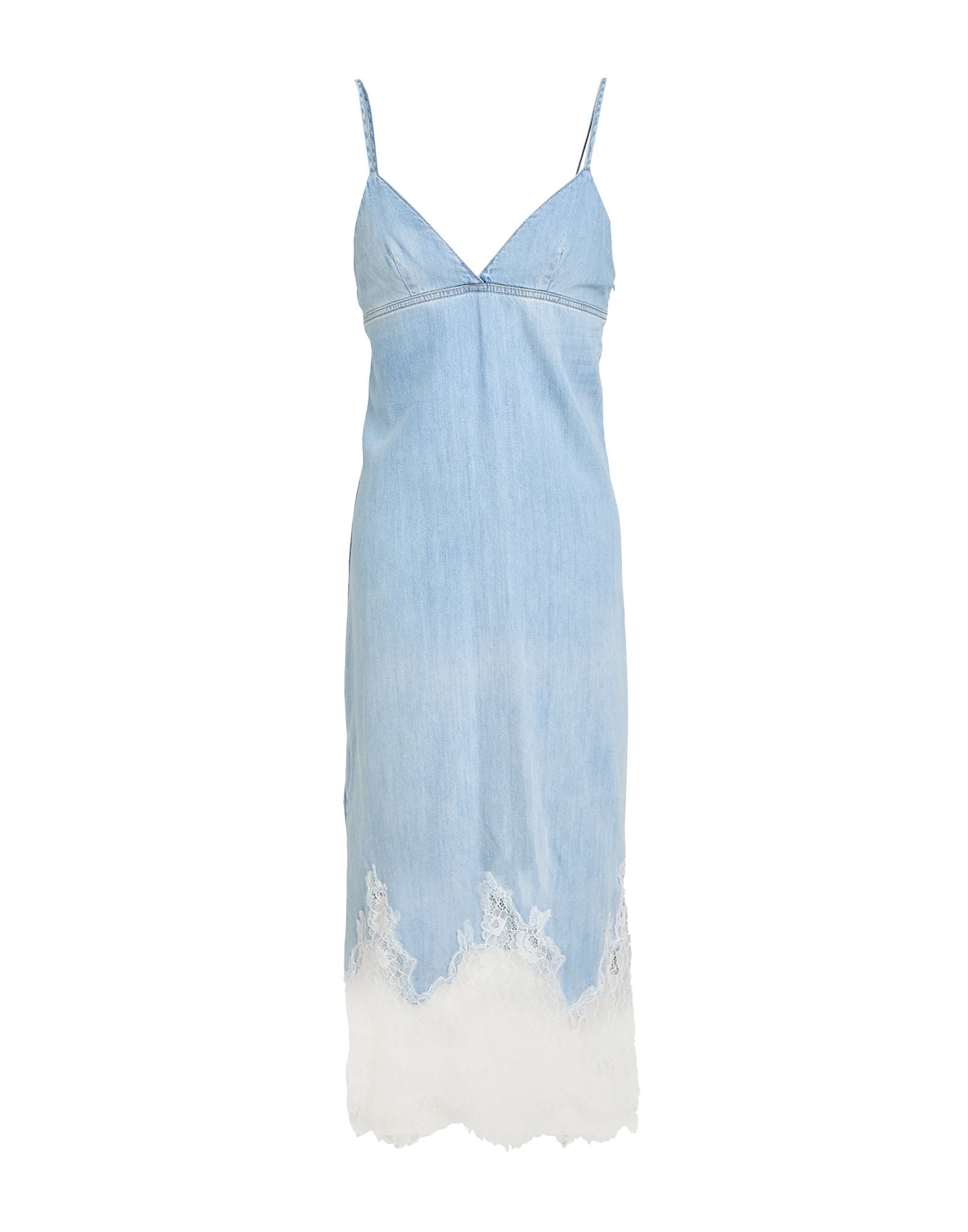 Diesel Flared Midi Dress With Lace In Blue - 68% Off | Editorialist