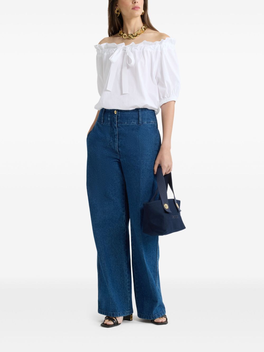 PATOU Patou Drawstring Organic Cotton T-Shirt
