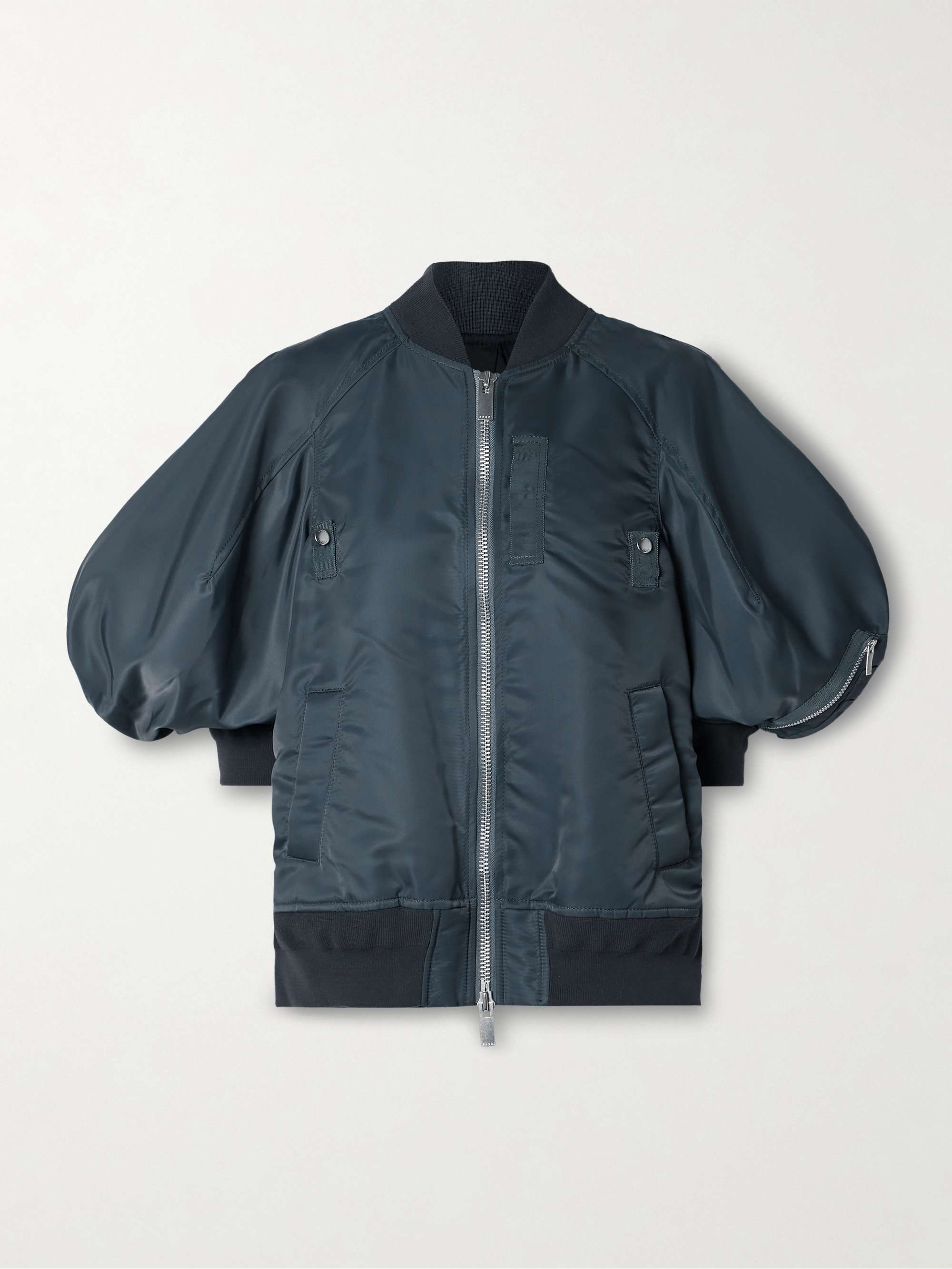 Sacai Shell Bomber Jacket In Blue - 52% Off | Editorialist