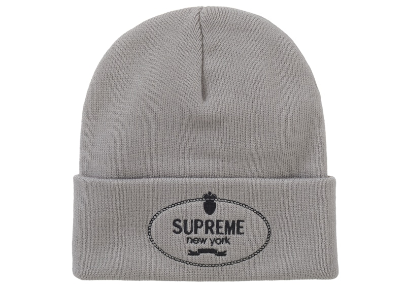 Supreme Crest Beanie - Grey | Editorialist