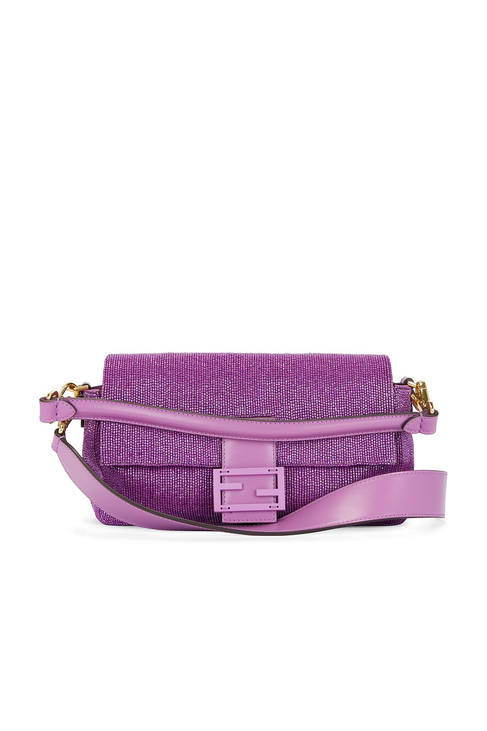 Fendi Beaded Mama Baguette Shoulder Bag - Purple | Editorialist