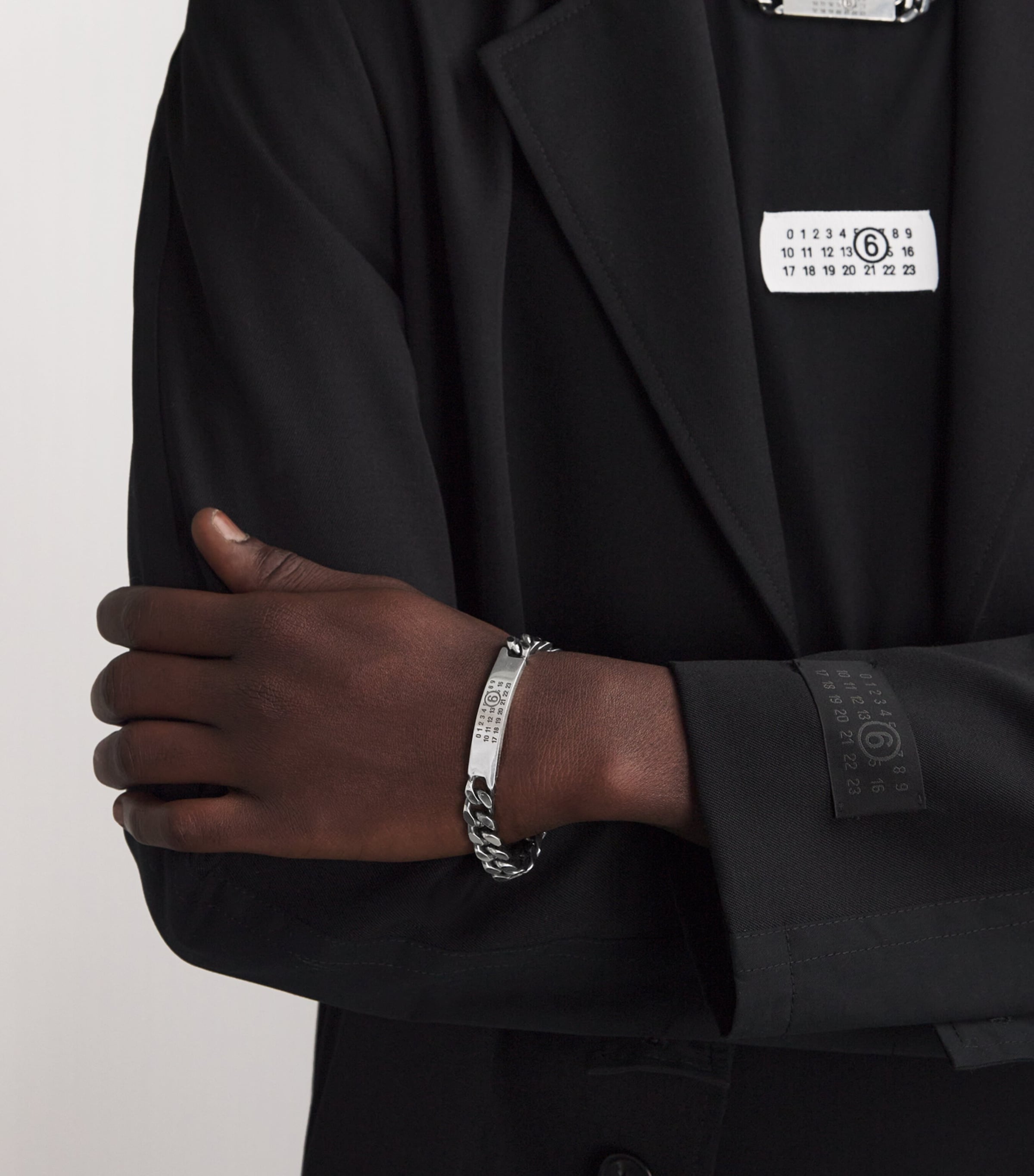 Maison Margiela Numeric Chain Bracelet In Silver - 29% Off