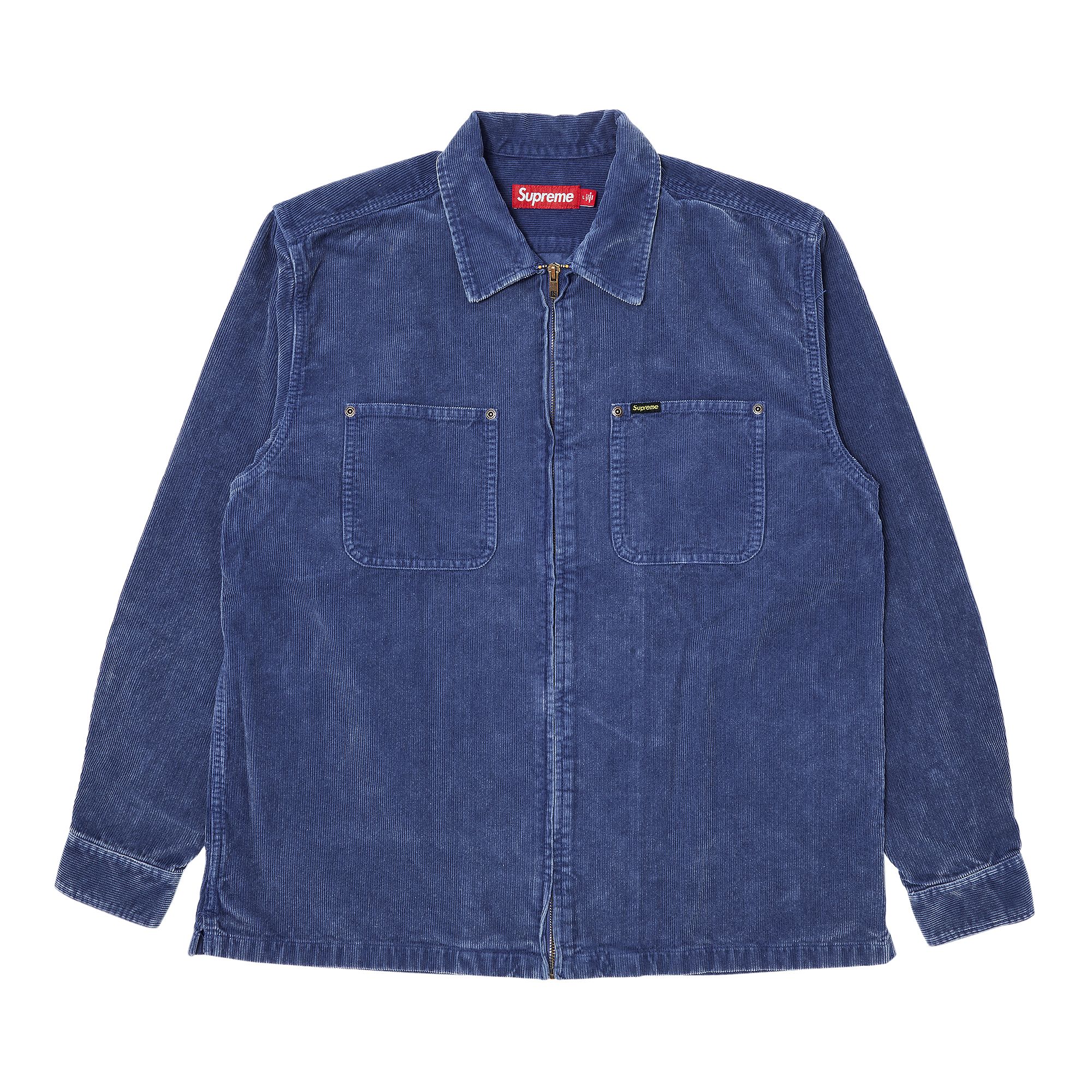 Supreme Quilted Corduroy Shirt 'Slate - Blue | Editorialist