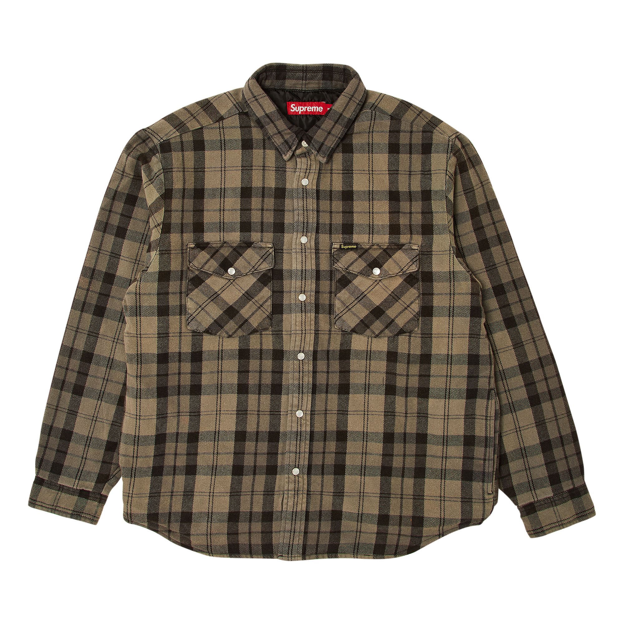 Supreme Quilted Flannel Snap Shirt - Black | Editorialist