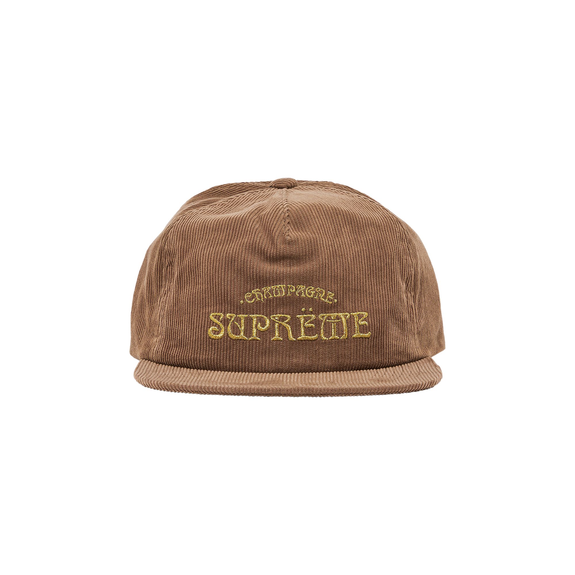 Supreme Champagne Corduroy 5-Panel - Brown | Editorialist