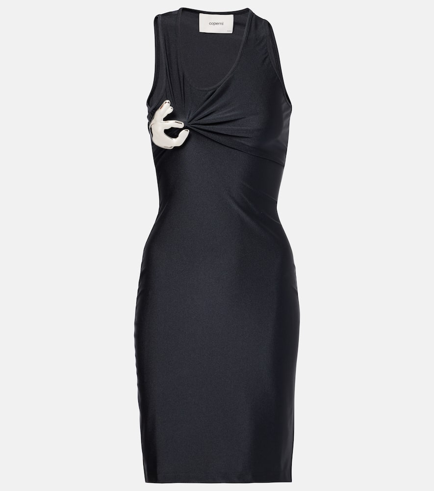 Coperni Knotted Jersey Dress In White - 70% Off | Editorialist