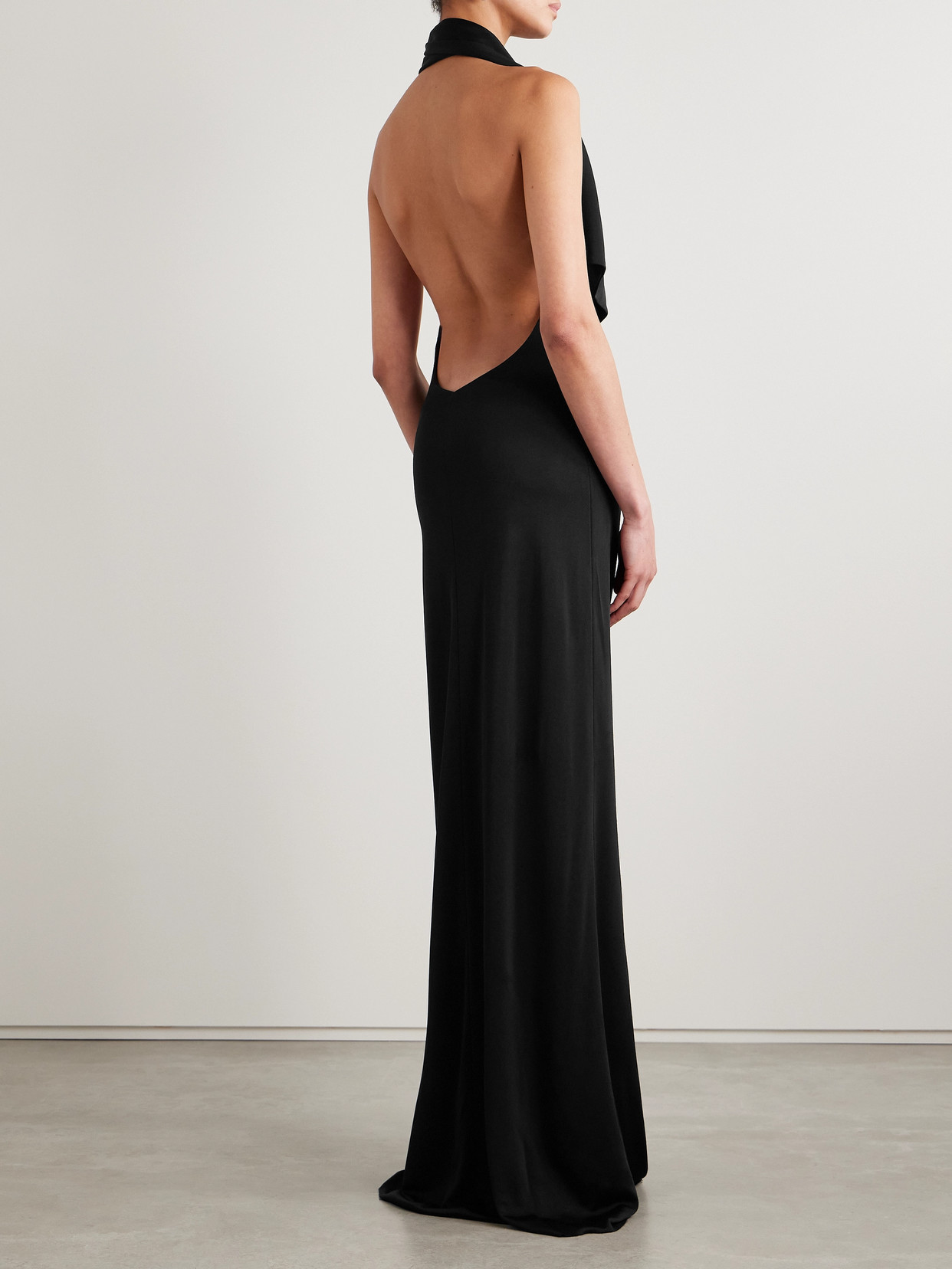Khaite Draped Jersey Dress In Ivory - 50% Off | Editorialist Khaite Draped Jersey Dress In Ivory - 50% Off | Editorialist