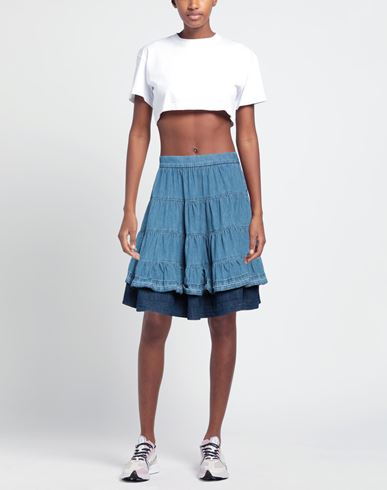 SANDRO SANDRO Denim Ruched Skirt