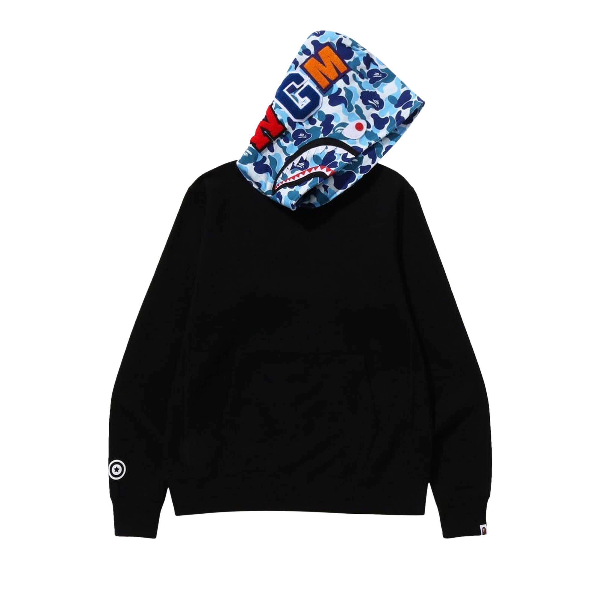 A Bathing Ape X Clot Camo Split Shark Relaxed Fit Full Zip Hoodie 