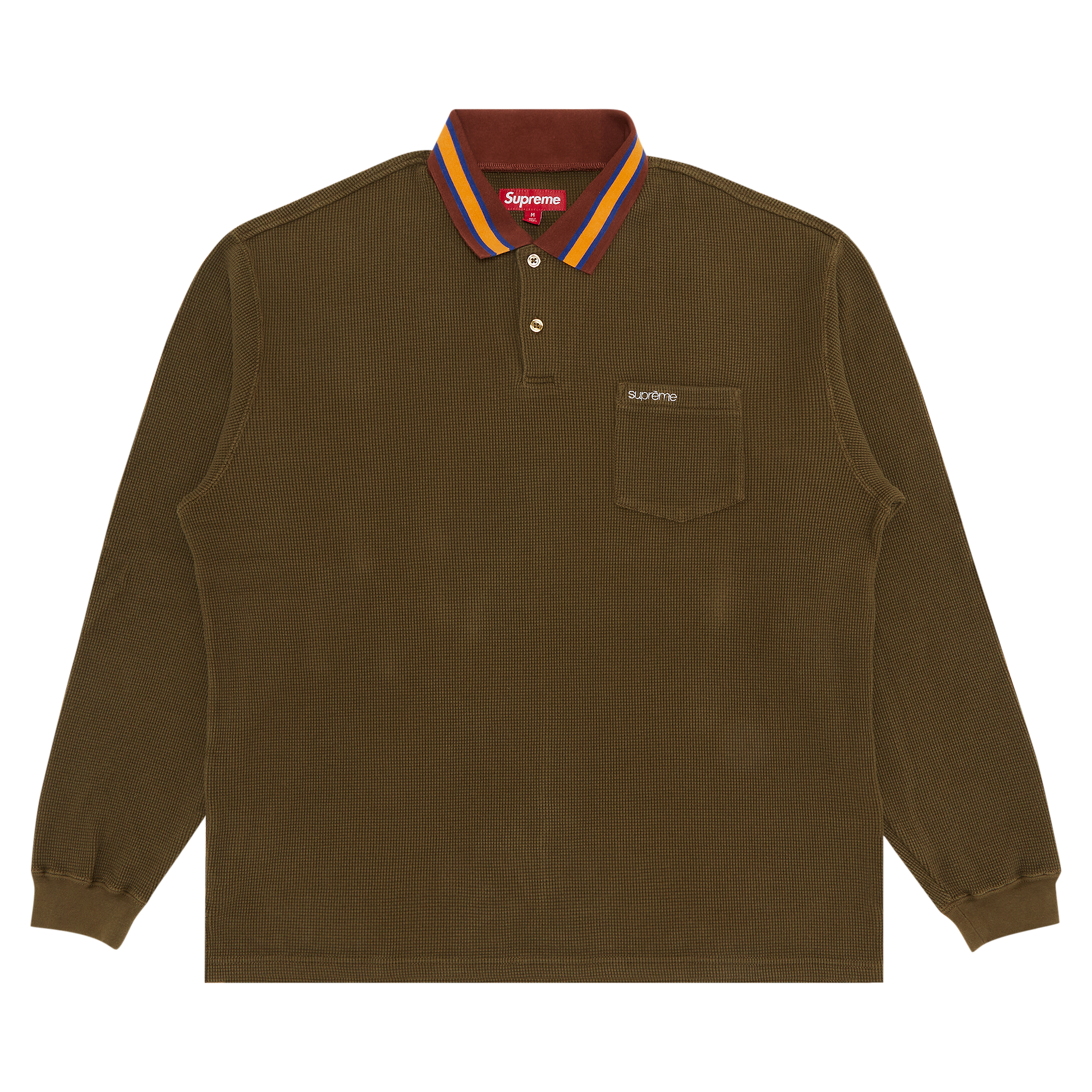 Supreme Stripe Button Up Polo - Brown | Editorialist