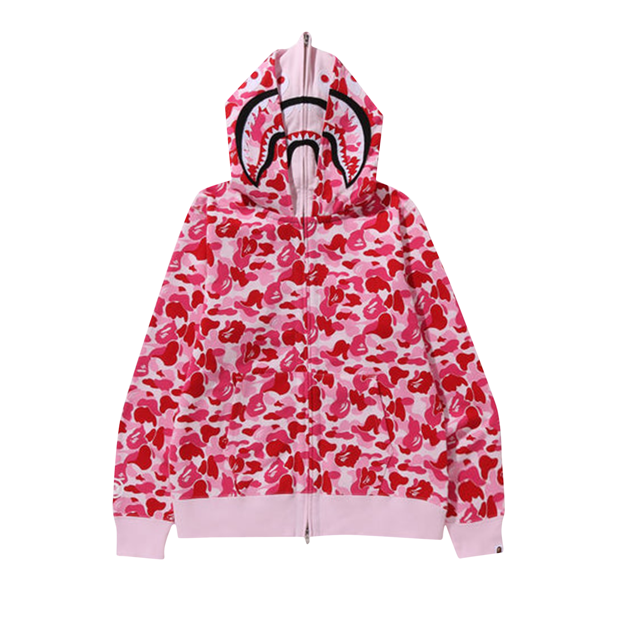 BAPE ABC DOT SHARK FULL ZIP HOODIE PINK BAPE ABC DOT SHARK FULL