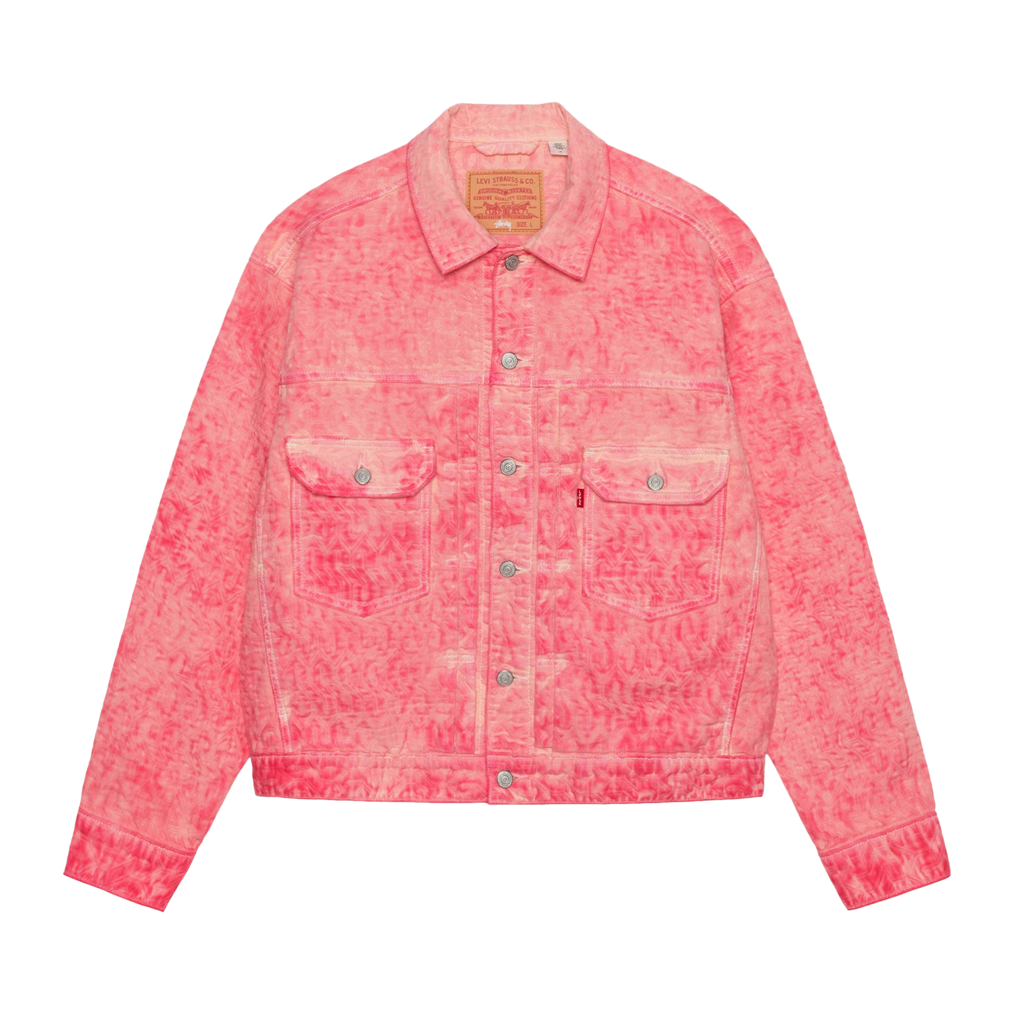 StüSsy X Levi'S Embossed Trucker Jacket - Blue | Editorialist