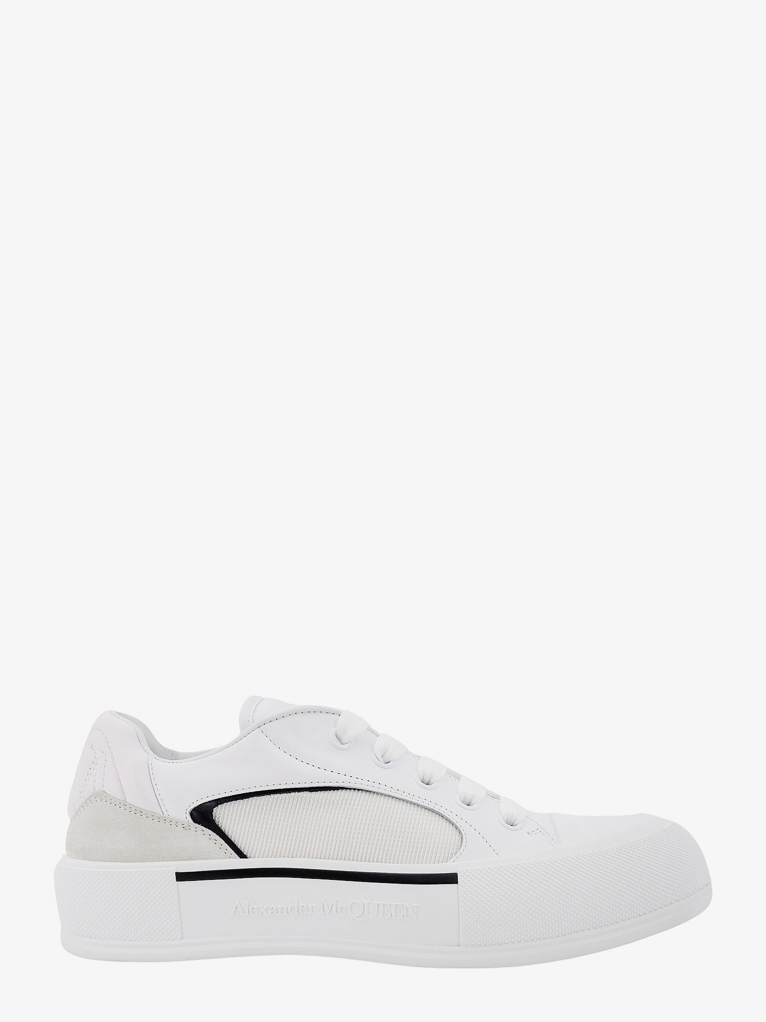 Alexander Mcqueen Deck Plimsoll Sneakers In White - 45% Off  display picture 2