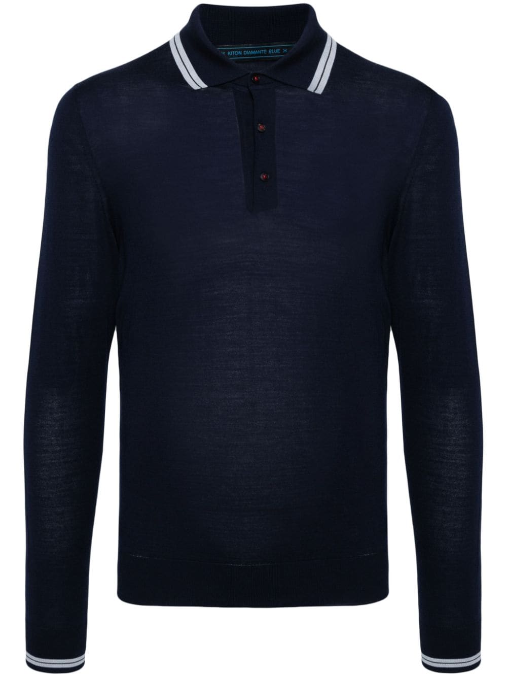 Cos Knitted Wool Long-Sleeved Polo Shirt In Black - 50% Off