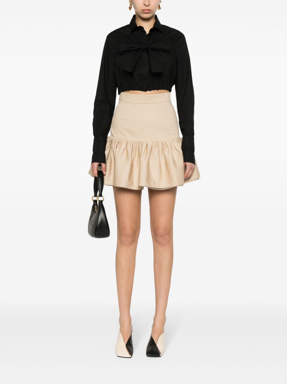 PATOU Patou Bow Cropped Blouse