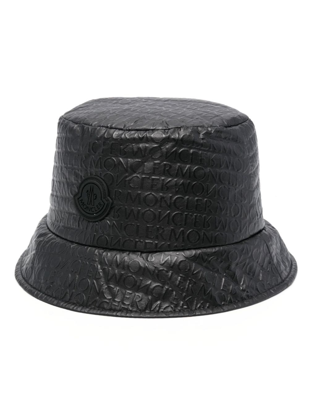 Moncler Logo-Print Padded Bucket Hat - Black | Editorialist