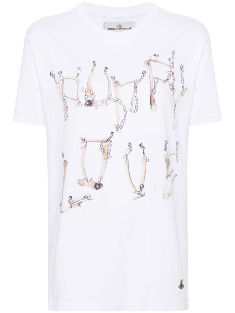 Buy VIVIENNE WESTWOOD Bones 'n Chain T-shirt - White At 18% Off