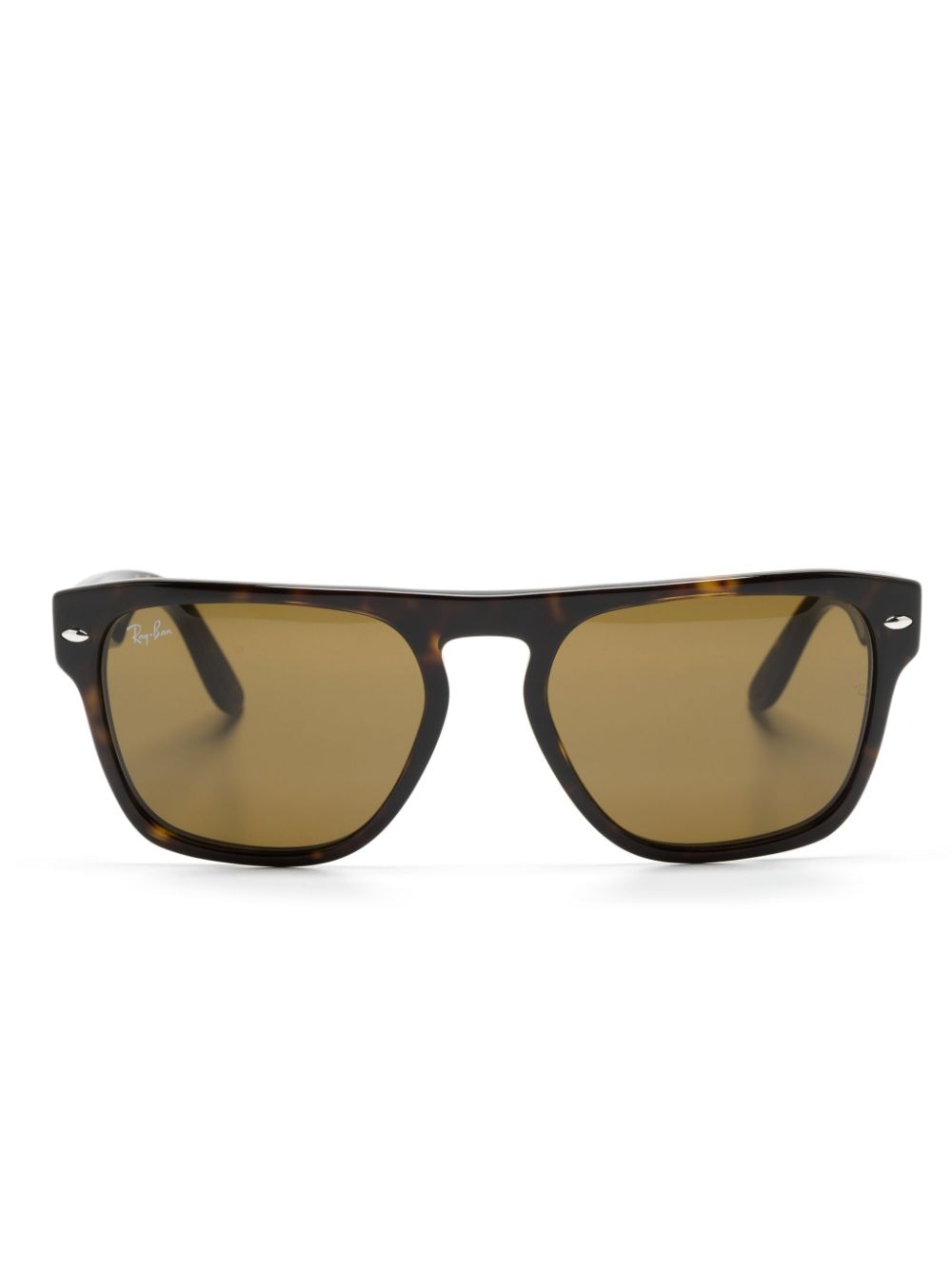 Ray-Ban Tortoiseshell Square Frame Sunglasses - Brown  display picture 3