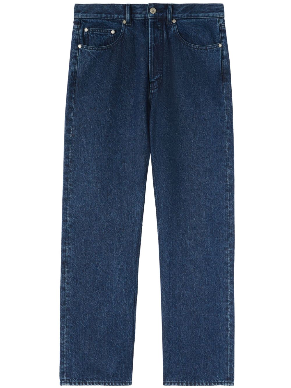 PALM ANGELS Palm Angels Logo-Print Straight-Leg Jeans