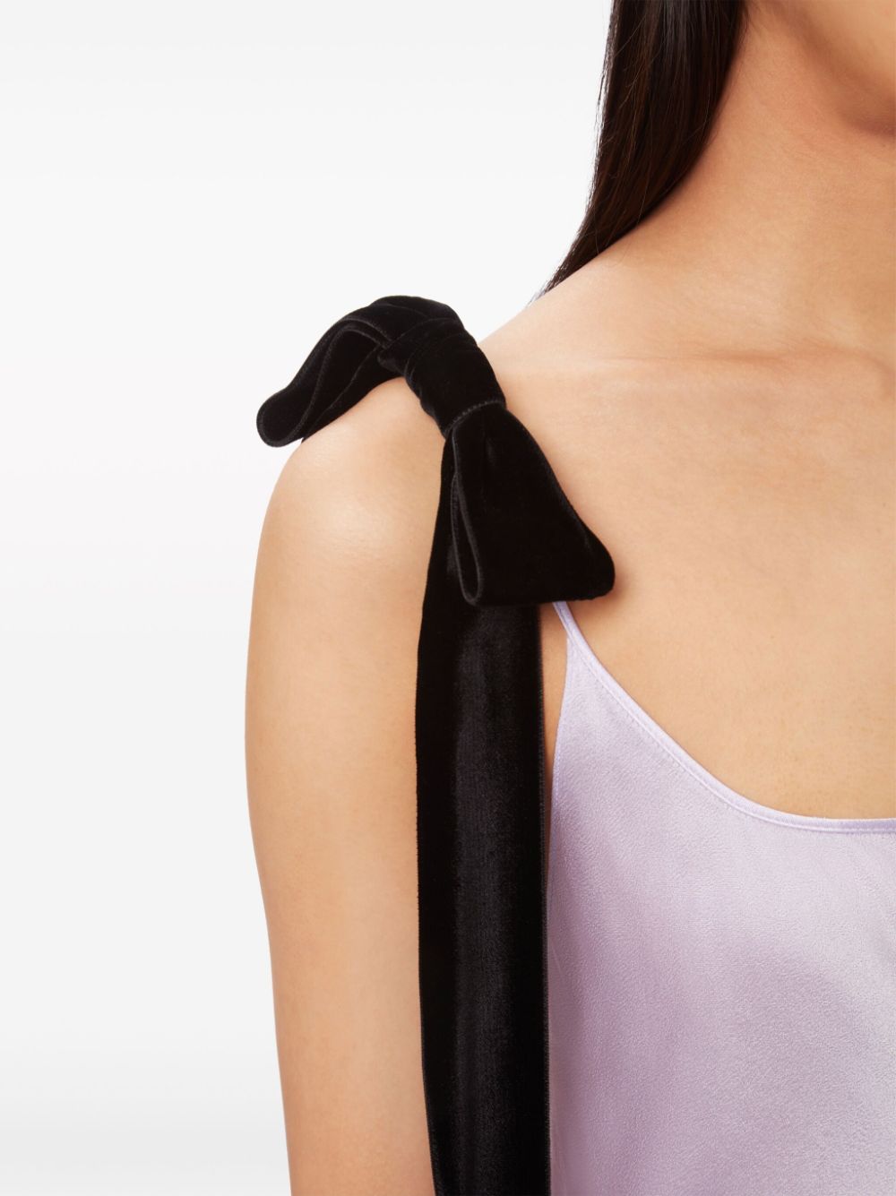 Buy Nina Ricci Bow Satin Maxi Dress - Purple At 23% Off | Editorialist