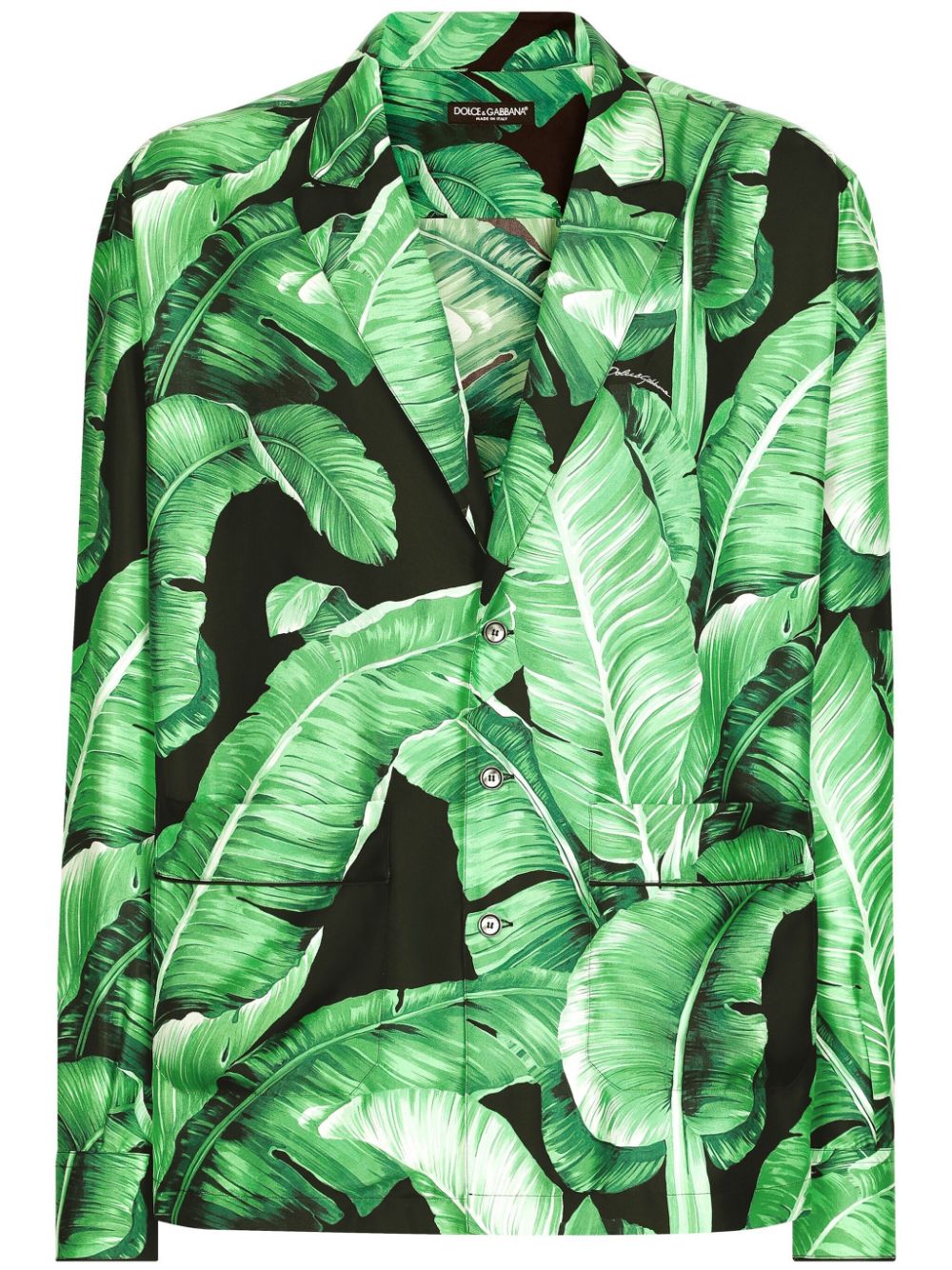 DOLCE & GABBANA Dolce & Gabbana Leaves-Print Silk Shorts