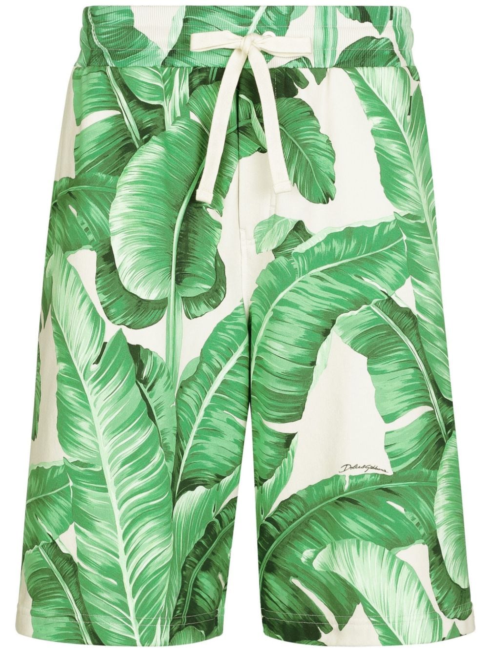 DOLCE & GABBANA Dolce & Gabbana Leaf-Print Track Shorts