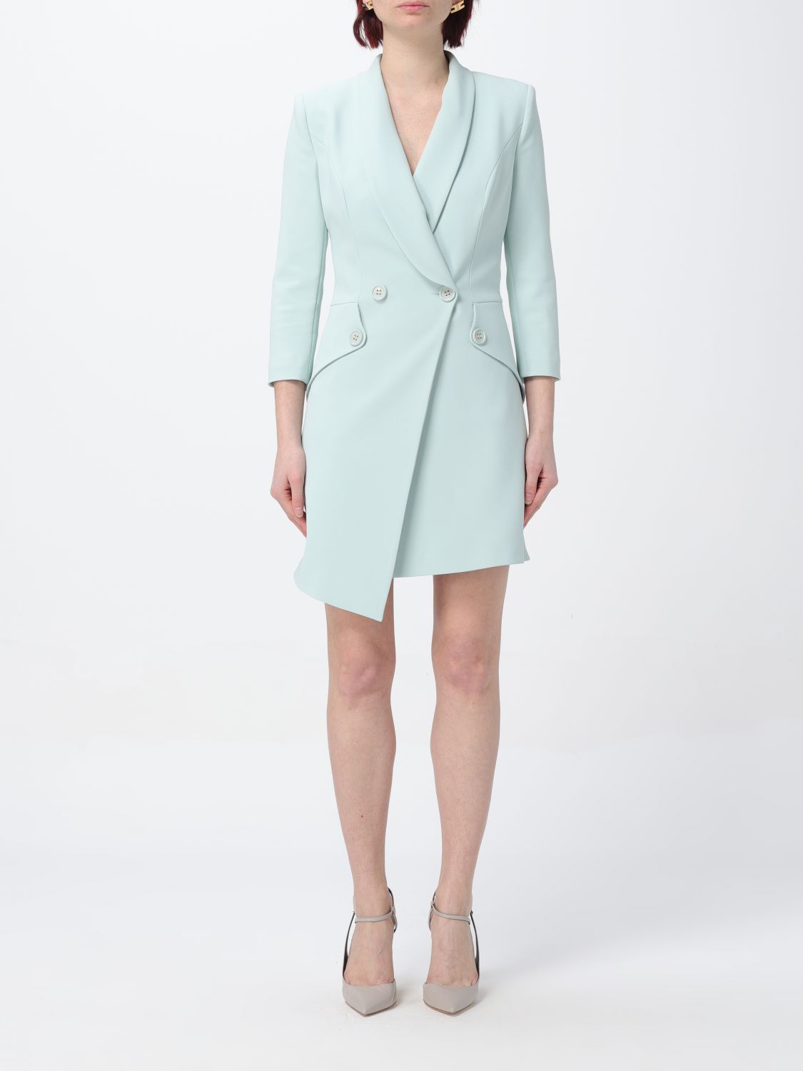 Elisabetta Franchi Blazer Dress In Ivory - 10% Off | Editorialist Elisabetta Franchi Blazer Dress In Ivory - 10% Off | Editorialist