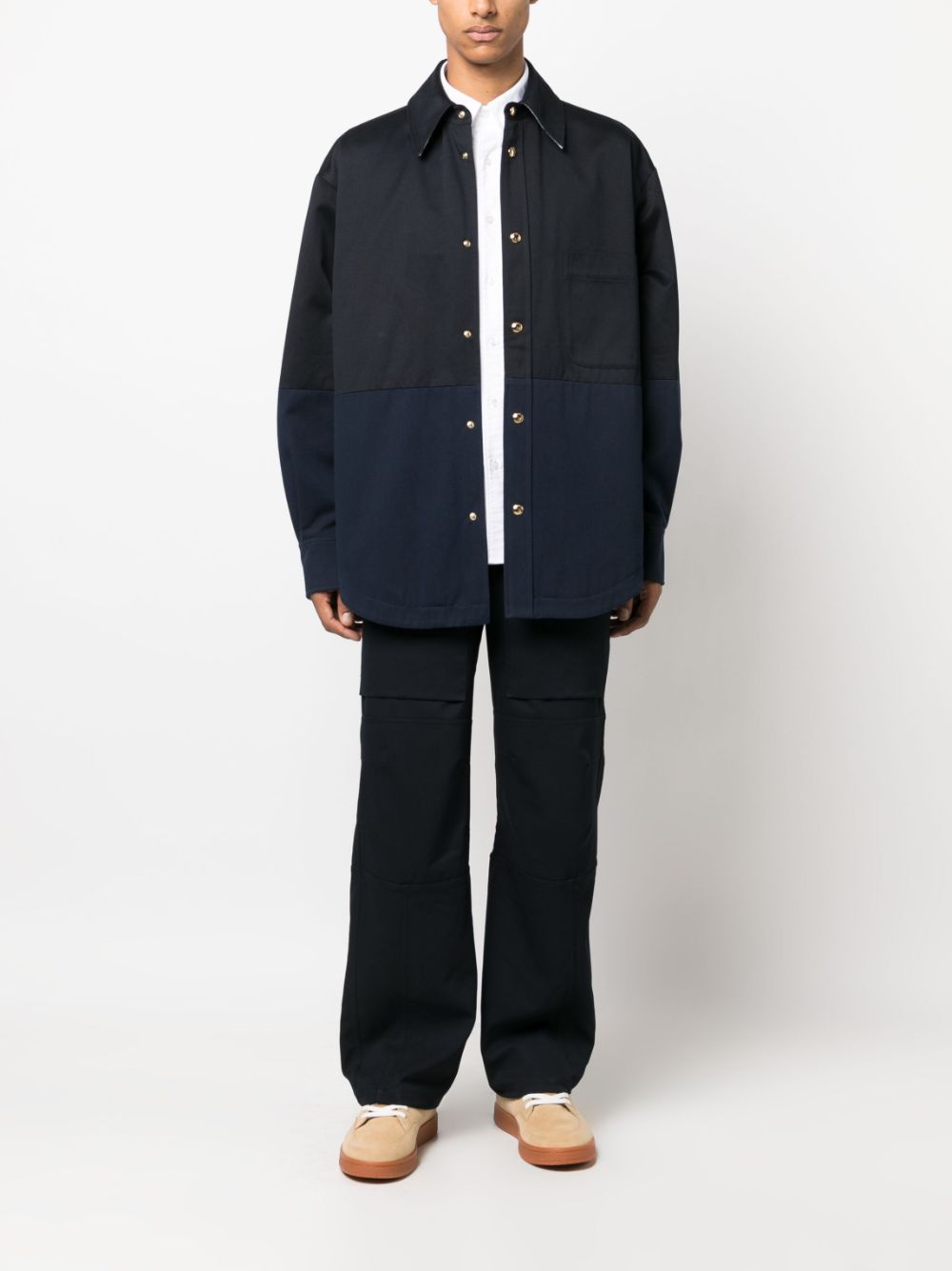THOM BROWNE Thom Browne Two-Tone Cotton Gabardine Jacket
