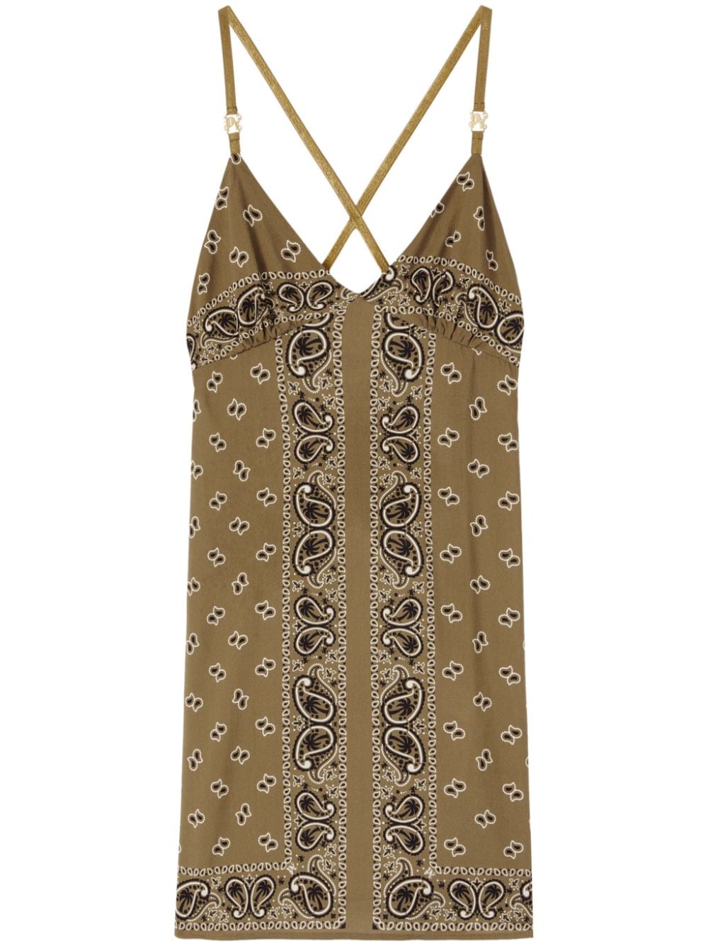 PALM ANGELS Palm Angels paisley-print slip dress