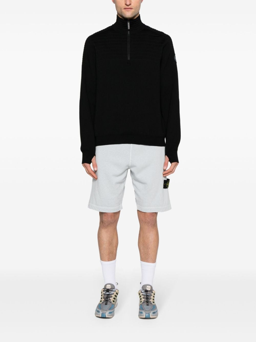 STONE ISLAND Stone Island Compass-Badge Cotton Track Shorts