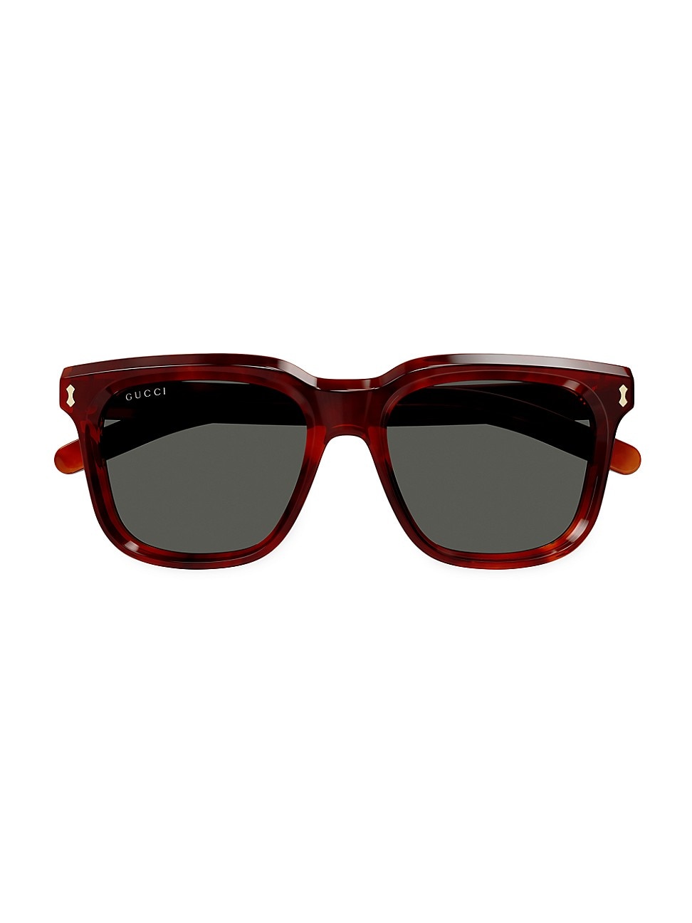 Gucci Rivetto Gg1523s 53mm Square Sunglasses - Havana Grey  display picture 2
