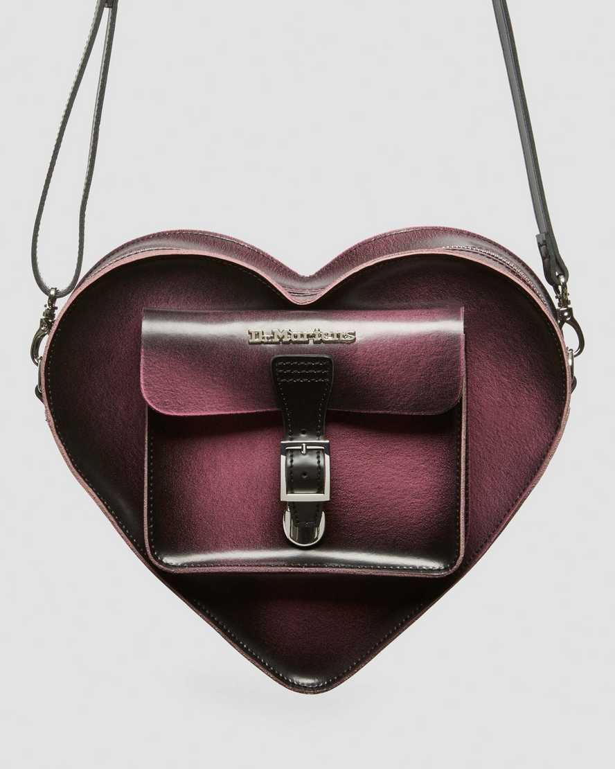 Dr. Martens Heart Shaped Leather Backpack In Pink,Black - 42% Off
