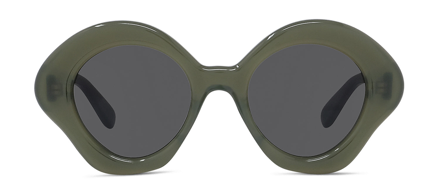 LOEWE CURVED LOGO ACETATE ROUND BLACK‎ SUNGLASSES LW40125U NWOT Loewe Curvy LW40144U 01B Sunglasses - US main image 2