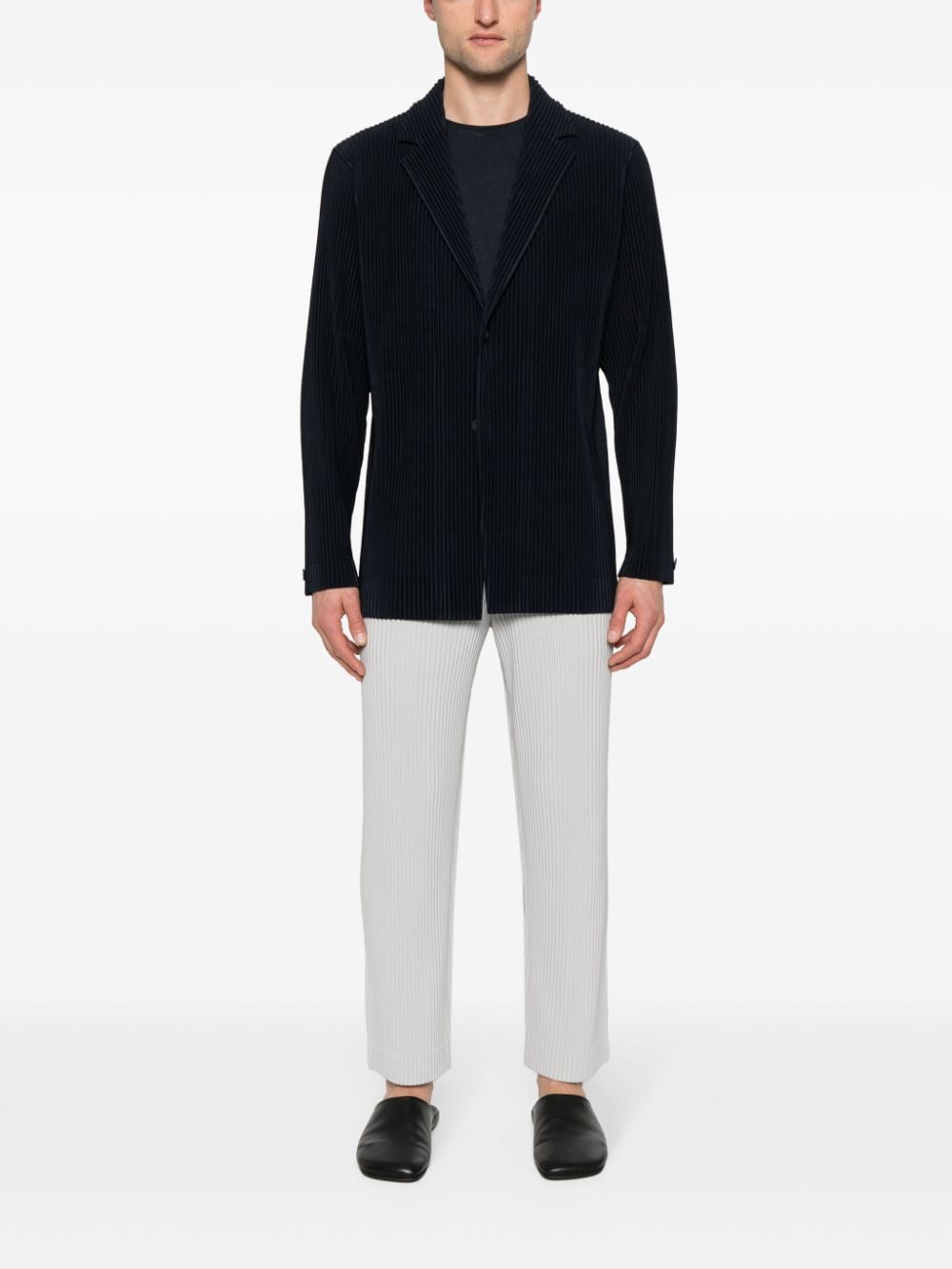ISSEY MIYAKE Homme Plissé Issey Miyake Single-Breasted Plissé Blazer