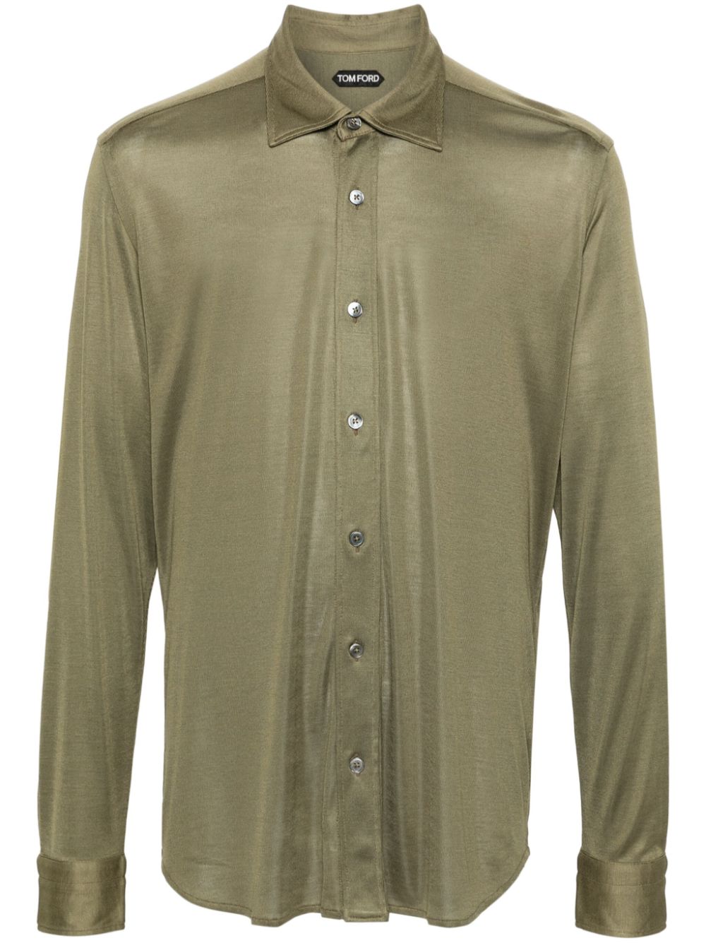 Tom Ford Long-Sleeve Silk Shirt In Green - 60% Off | Editorialist Tom Ford Long-Sleeve Silk Shirt In Green - 60% Off | Editorialist