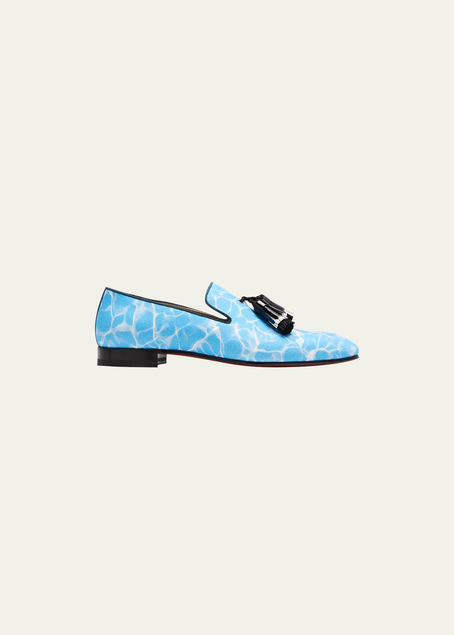 Christian Louboutin Badmilion Splash Canvas Tassel Loafers 