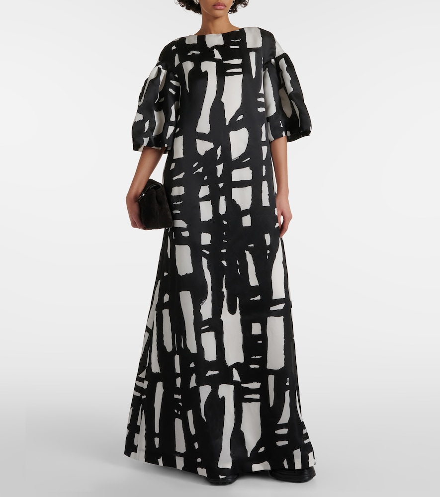 MAX MARA Max Mara Printed Silk Organza Gown