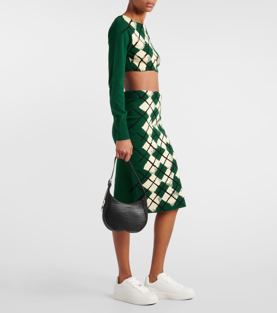 BURBERRY Burberry Box Leather Lace-Up Sneakers
